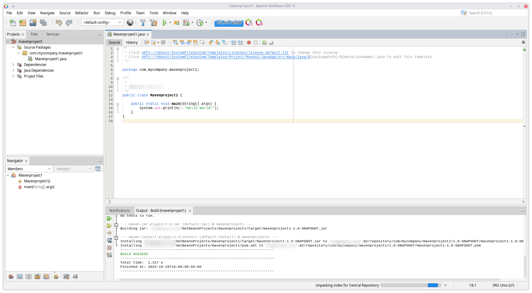 NetBeans - Unpacking Index for Central Repository: Giải Pháp Hiệu Quả