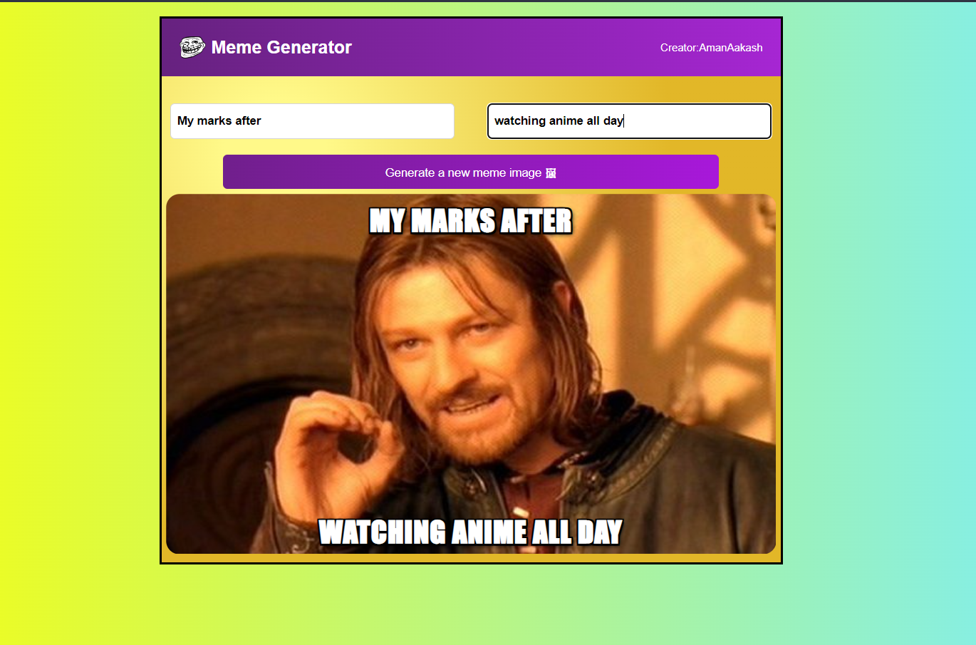 GitHub - Amanaakash/meme-generator