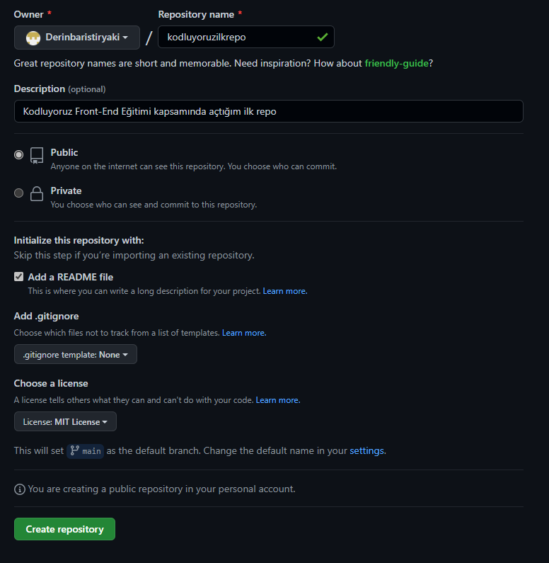 GitHub - Derinbaristiryaki/kodluyoruzilkrepo: Kodluyoruz Front-End ...