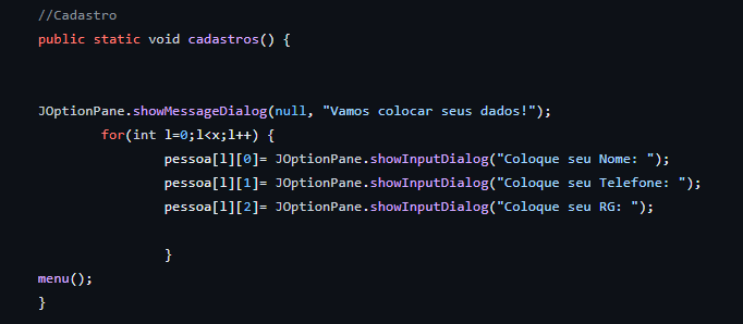 GitHub - RamalhoVr/CadastrocomArray: Um tipo de CRUD com ARRAY em java