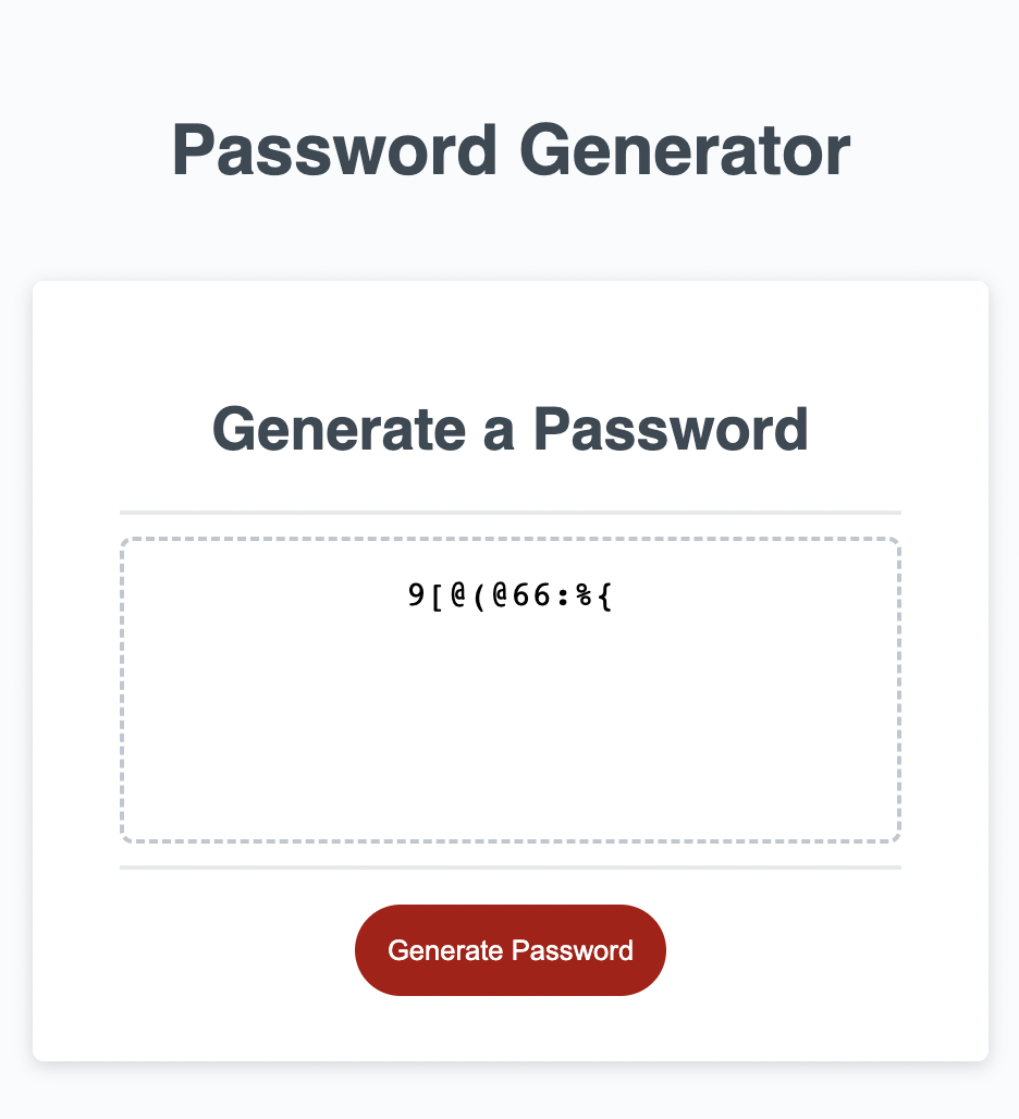 Github Beenarobmodule 3 Challenge Submission2 This Password Generator Starter Code Helps