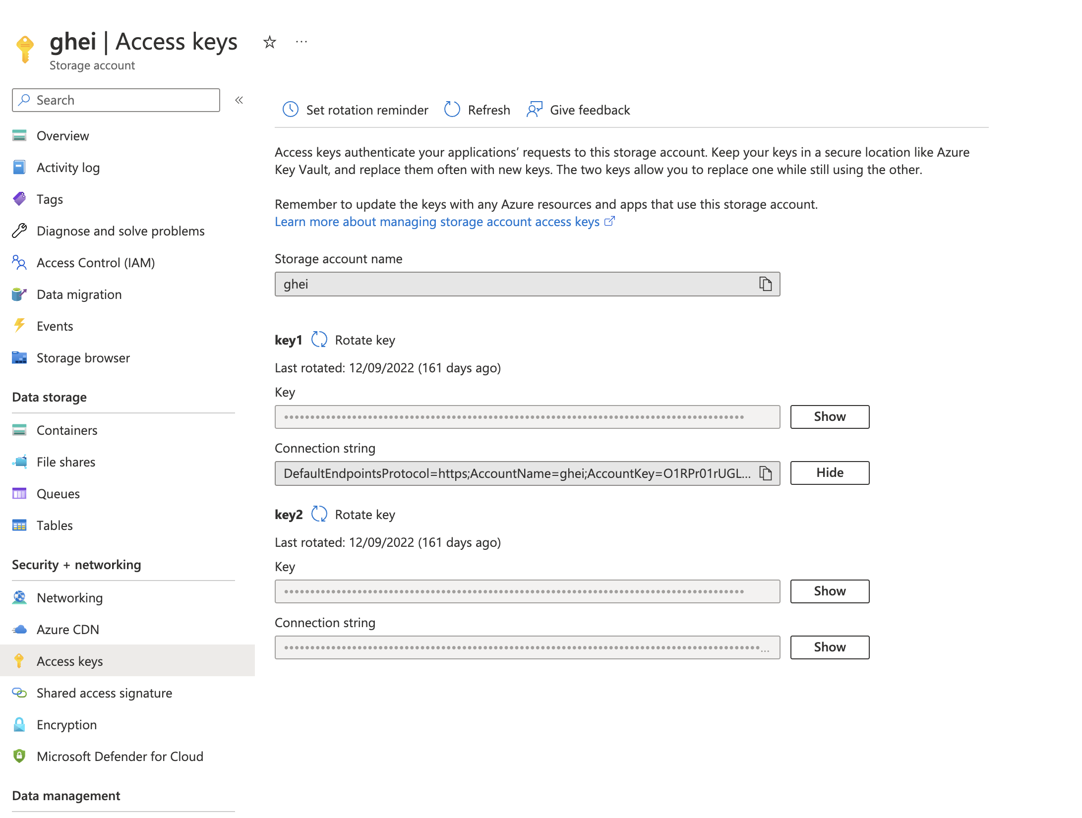 Allow Authenticating With Azure Blob Storage Using A Shared Access