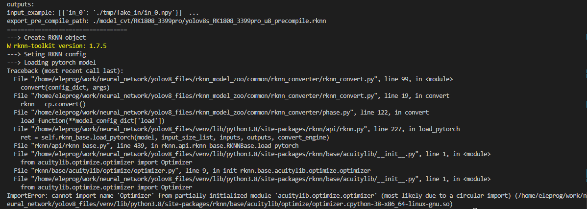 Problem with cyclic import of Optimizer module · Issue #43 · airockchip ...