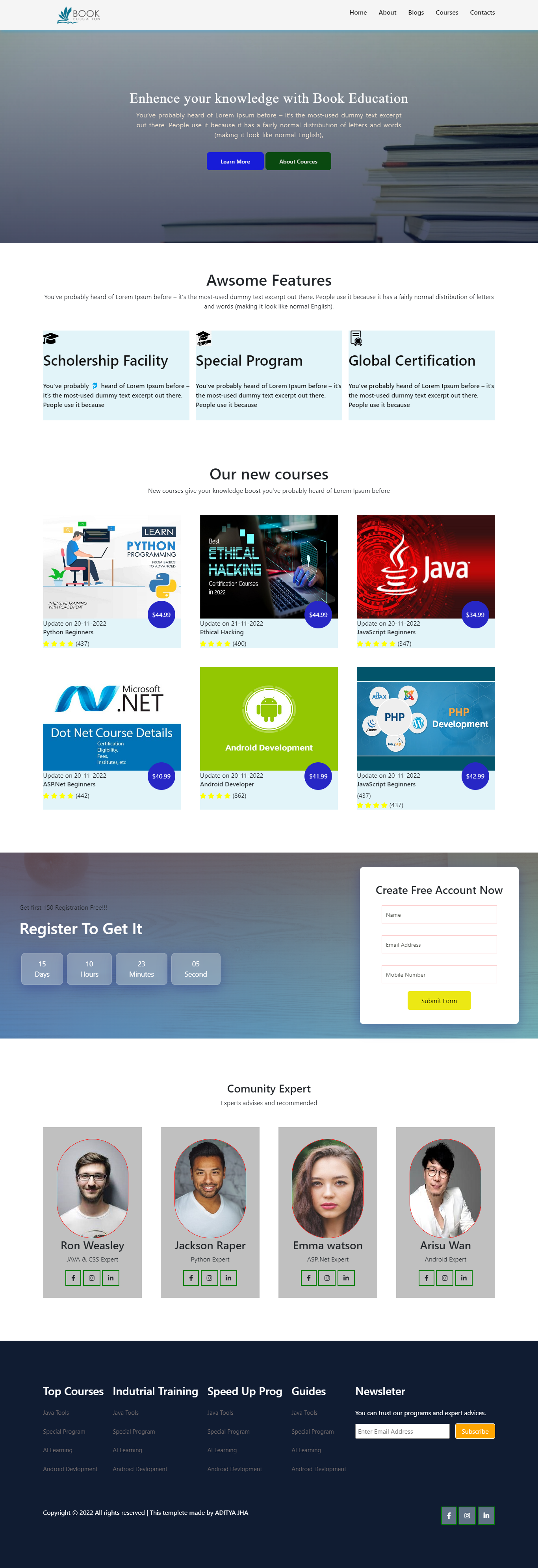 GitHub - adityajha358/responsive_education_website: This website create ...