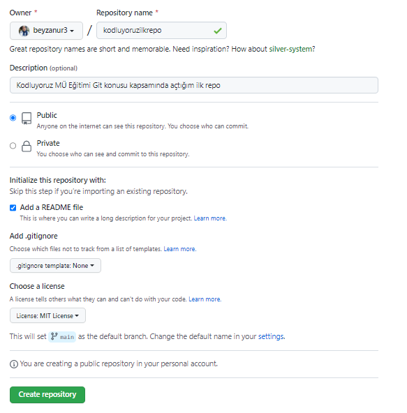 GitHub - beyzanur3/kodluyoruzilkrepo: Kodluyoruz MÜ Eğitimi Git konusu ...