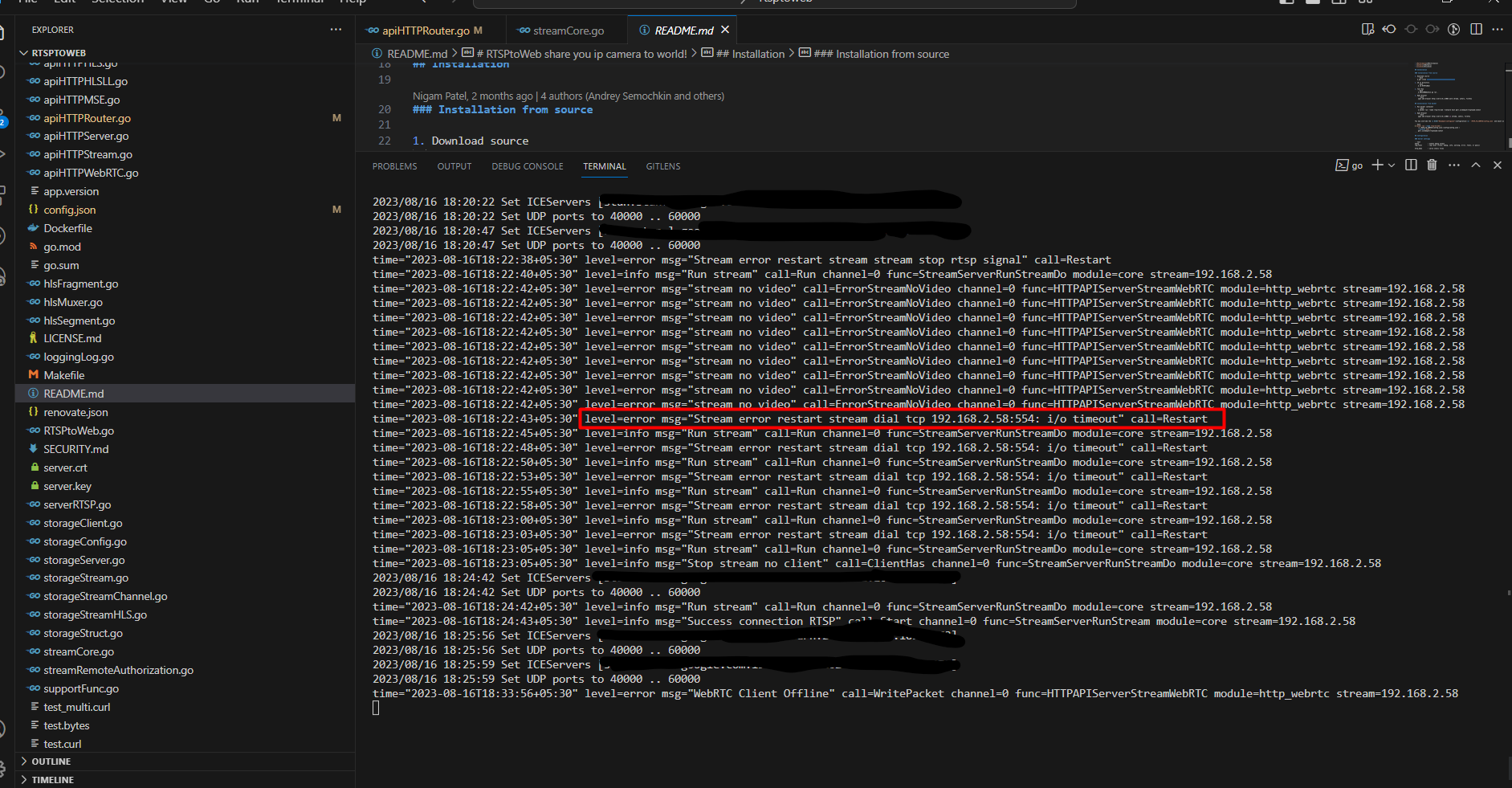 Disconnect Camera · Issue #373 · deepch/RTSPtoWeb · GitHub