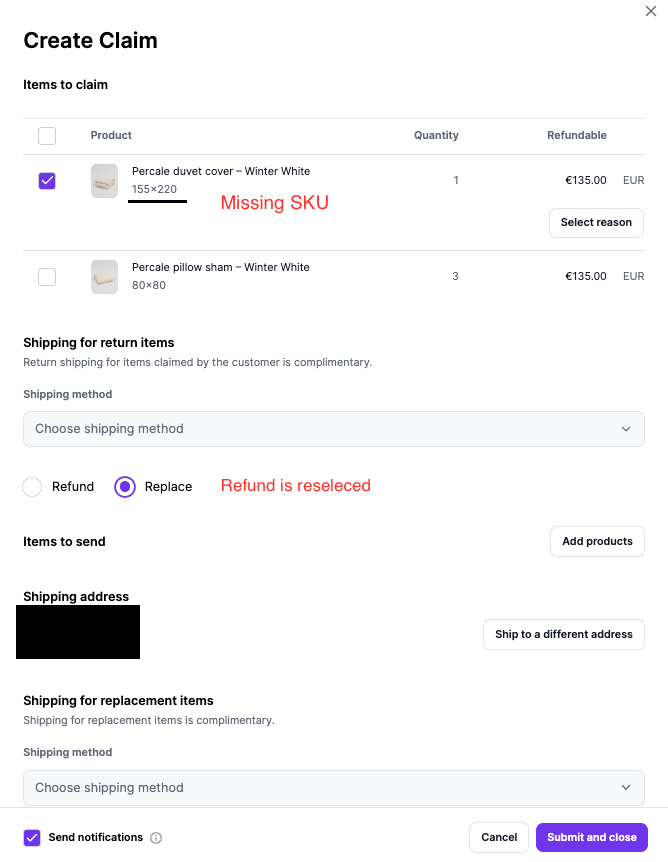 Updated claim page does not function · Issue #3361 · medusajs/medusa · GitHub