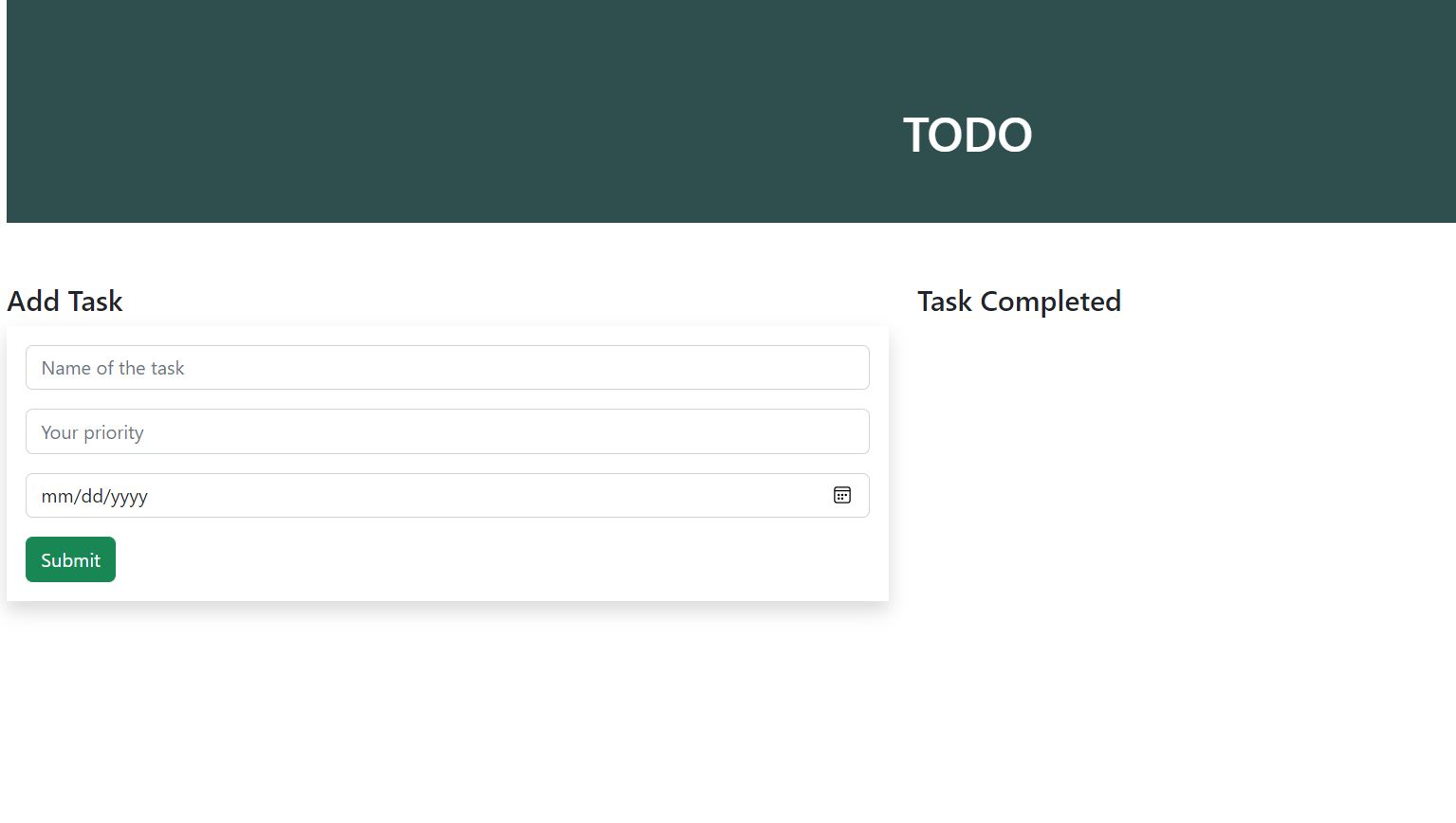 Github Rameeseptodoproject This Application Will Be Like A Task Keeper Where The User Would