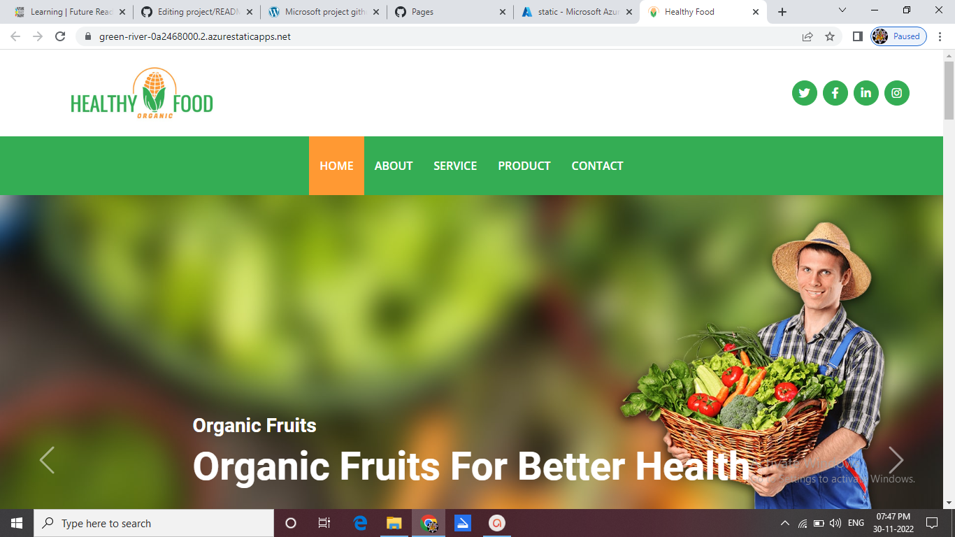 GitHub - saranya52/project: This website helps to know about organic fruits and vegetables for ...