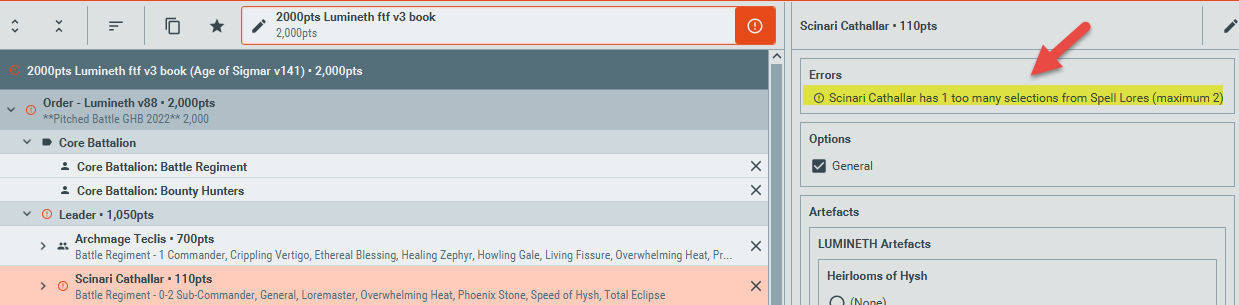Bug with the Lumineth Realm-Lords Loremaster command trait · Issue #2878 · BSData/warhammer-age ...