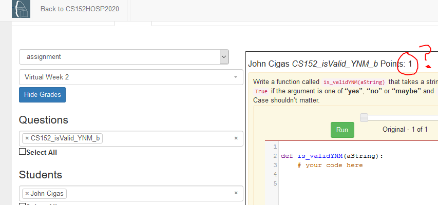 Changed points value not being updated on Grade page · Issue #1393 · RunestoneInteractive ...