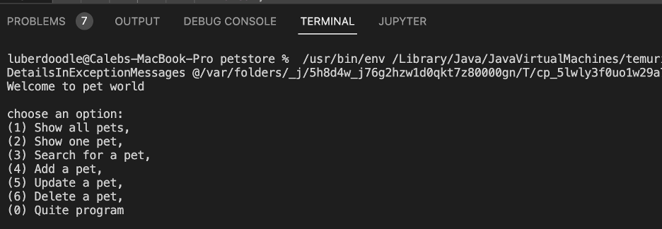 GitHub - cdog2897/Java_PetstoreApplication: A Java application to manage a MySQL database