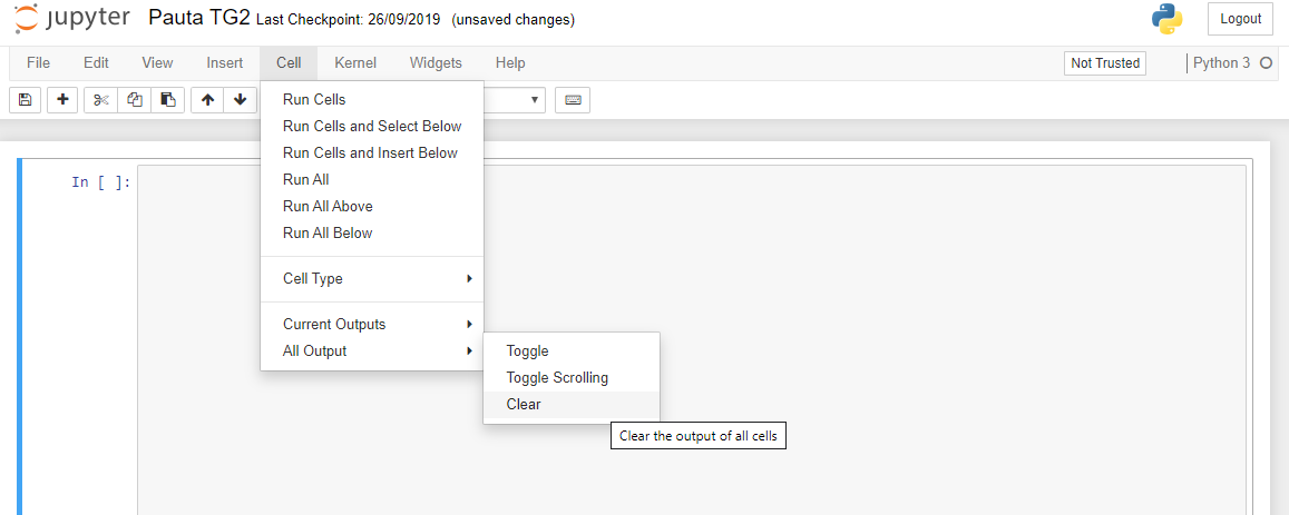 Eliminar outputs del Jupyter Notebook · Issue #98 · Exploratorio-DCC-PUC/Syllabus · GitHub