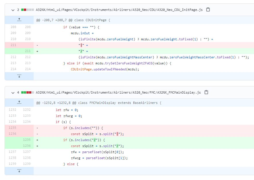[BUG] Which is the Right way to insert ZFW/ZFWCG ? · Issue #1393 ...