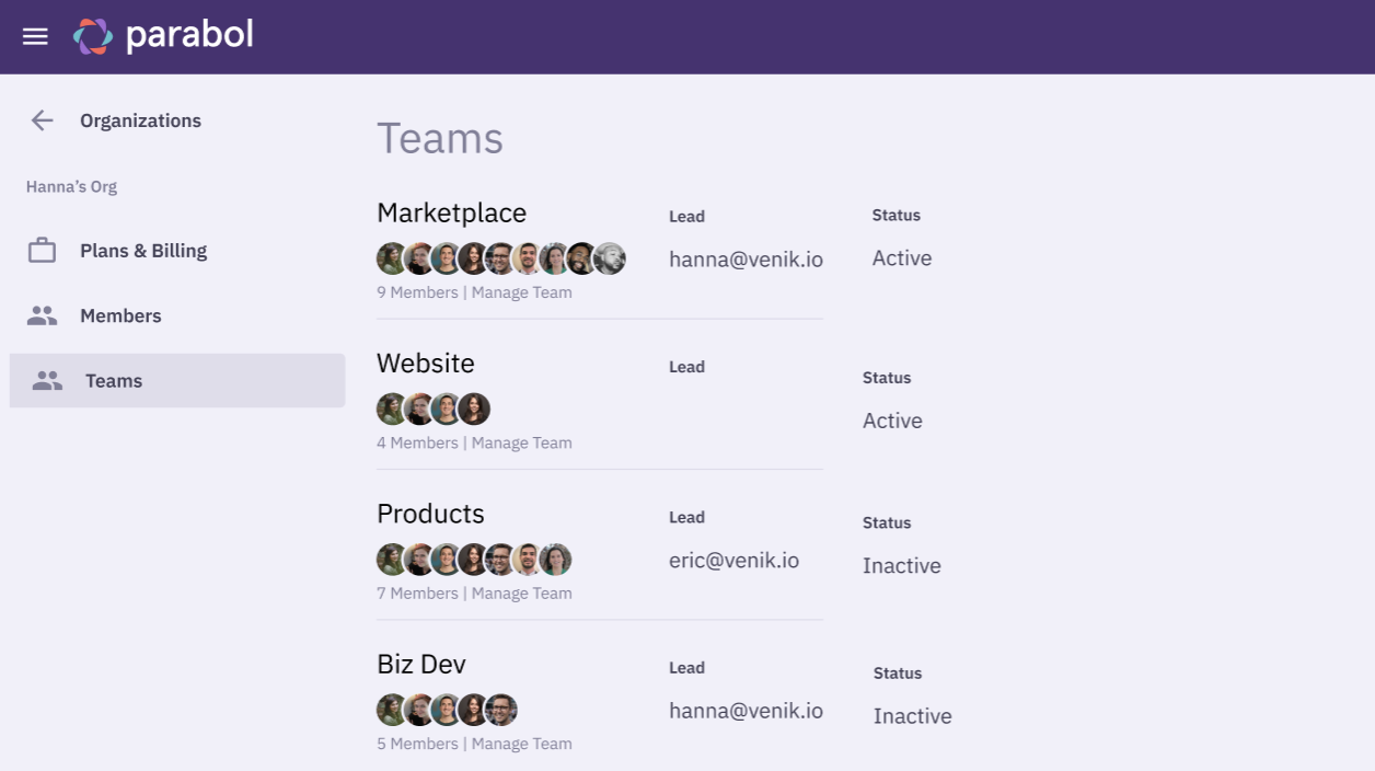Team Limits: Active Teams visible to Billing Lead (aka Super Admin) · Issue #7983 · ParabolInc ...