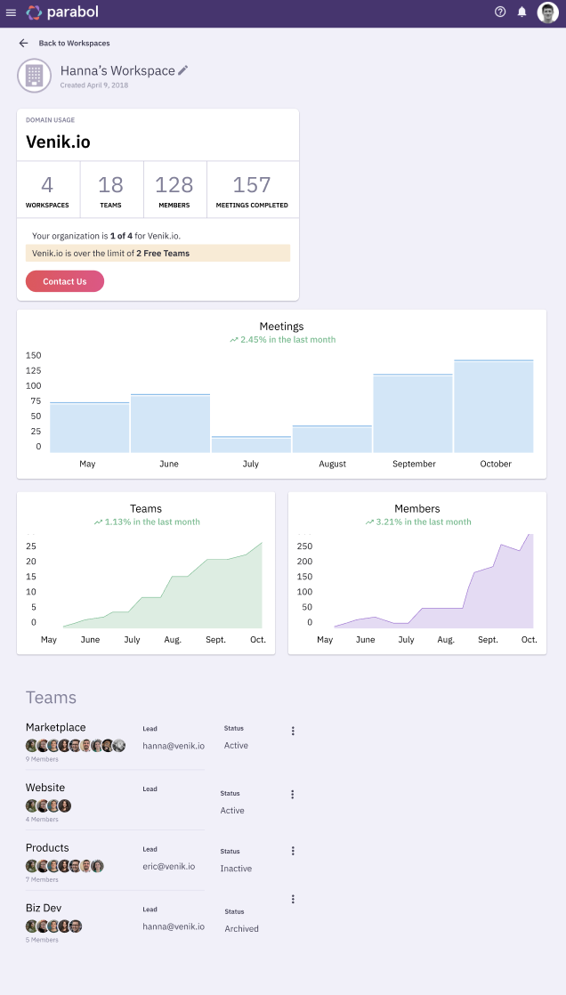 Team Limits: Active Teams visible to Billing Lead (aka Super Admin) · Issue #7983 · ParabolInc ...