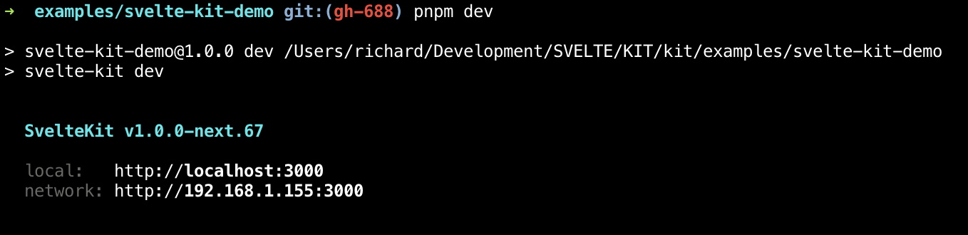 check port before dev/start and expose network address by Rich-Harris · Pull Request #819 ...