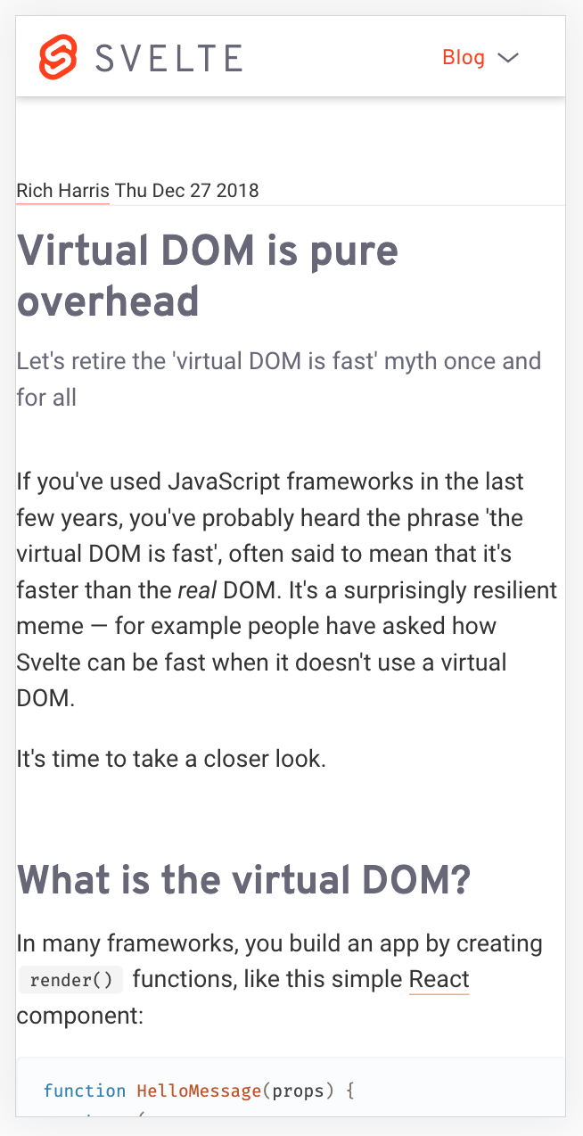 Blog Needs Padding On Mobile · Issue 2413 · Sveltejssvelte · Github