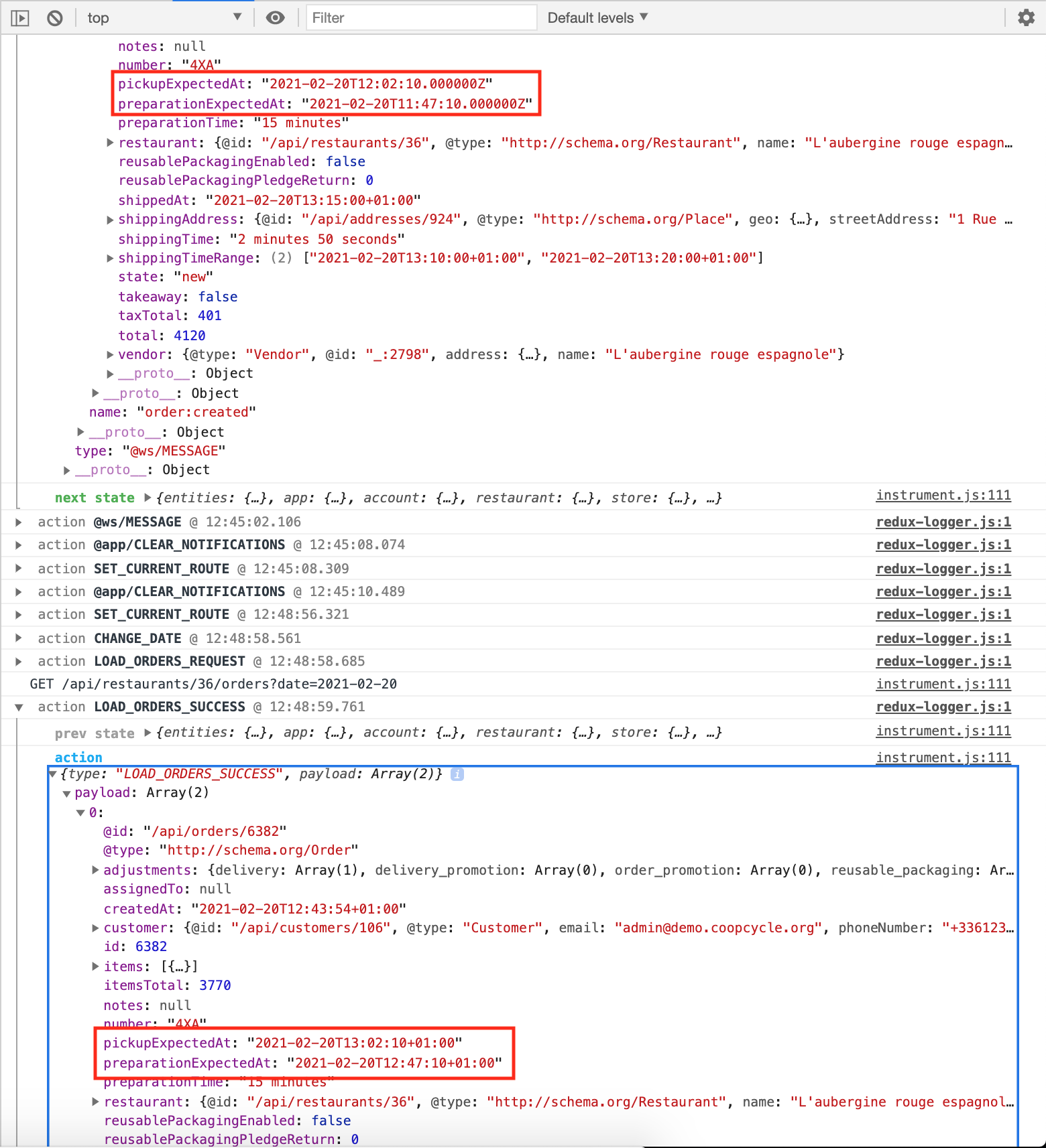 Different serialization format for date sent when order is created · Issue #2134 · coopcycle ...