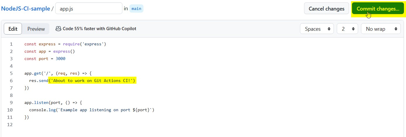 GitHub - eyewande2022/NodeJS-CI-sample