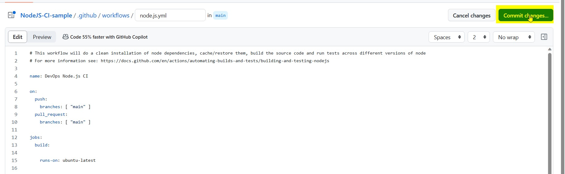 GitHub - eyewande2022/NodeJS-CI-sample