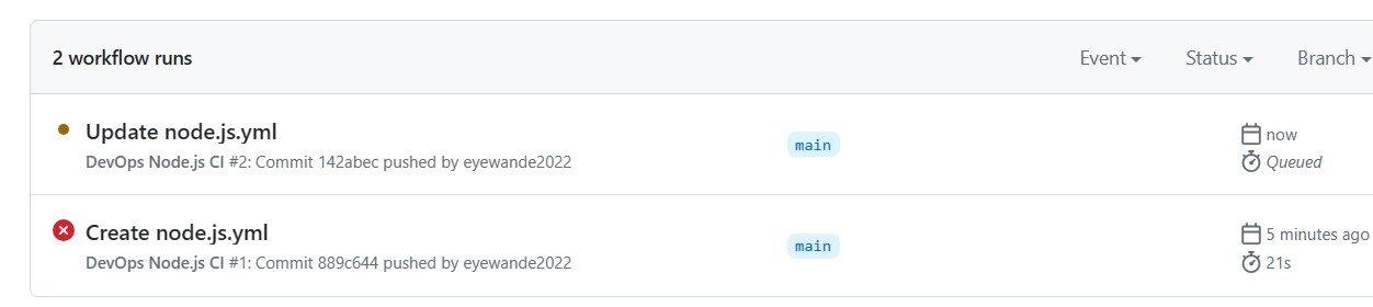 GitHub - eyewande2022/NodeJS-CI-sample