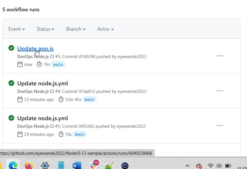 GitHub - eyewande2022/NodeJS-CI-sample
