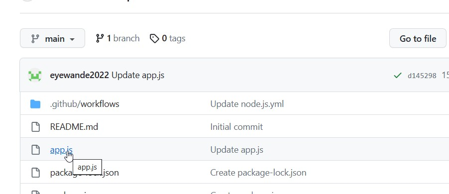 GitHub - eyewande2022/NodeJS-CI-sample