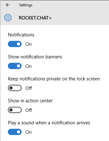 Desktop notifications not appearing on Windows 10 · Issue #474 · RocketChat/Rocket.Chat.Electron ...