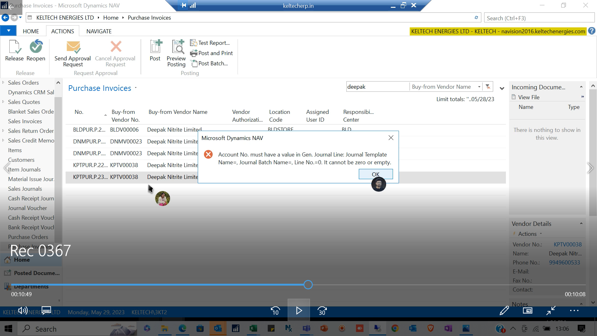 Error while posting purchase invoice · Issue #464 · 3ktech/General · GitHub