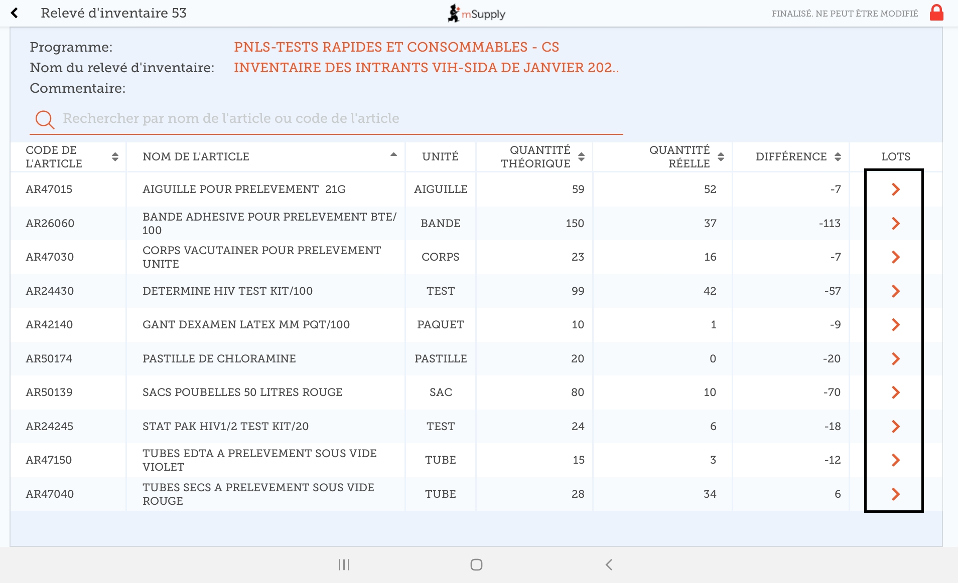 Batch Icon on finalised stocktake is unresponsive · Issue #2779 · msupply-foundation/mobile · GitHub