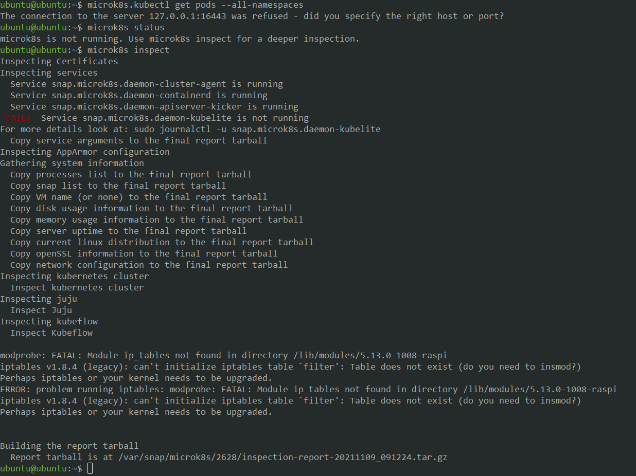 Microk8s and Ubuntu 21.10 release with Rpi4 8G · Issue #2712 · canonical/microk8s · GitHub