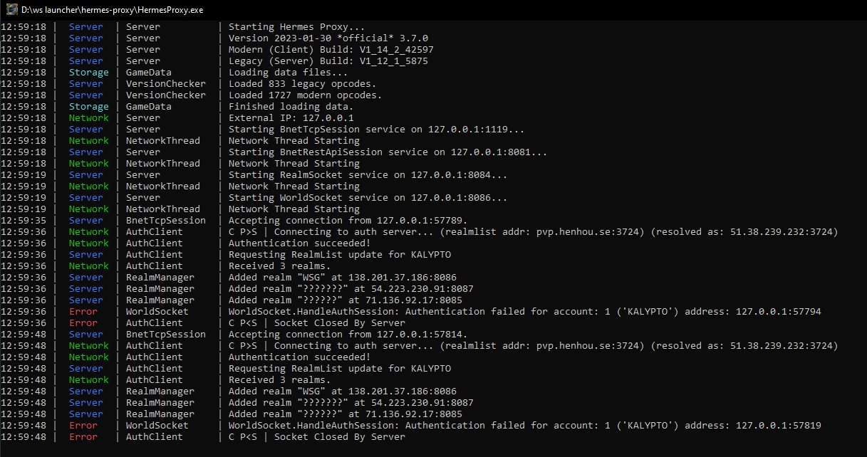 Getting disconnected before character selection screen · Issue #325 · WowLegacyCore/HermesProxy ...