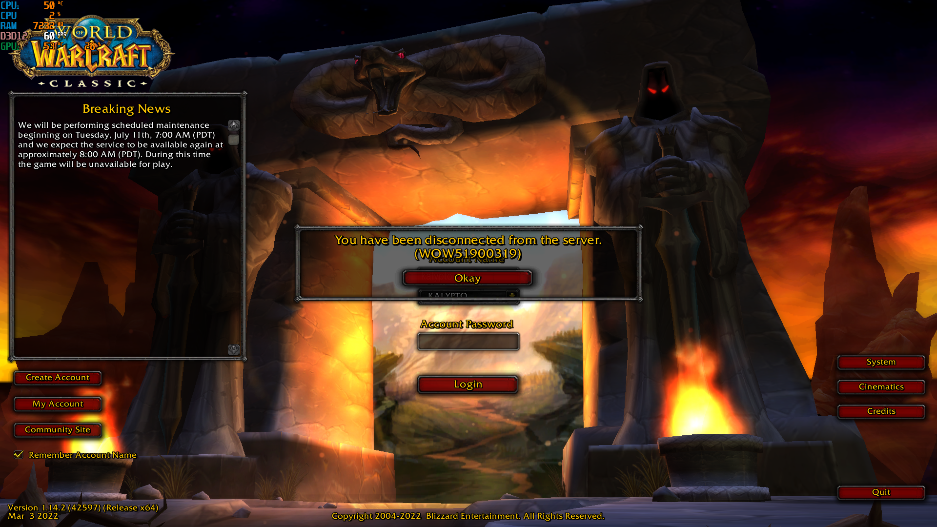 Getting disconnected before character selection screen · Issue #325 · WowLegacyCore/HermesProxy ...