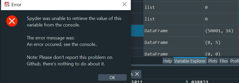 Unable to see dataframe value · Issue #18737 · spyder-ide/spyder · GitHub