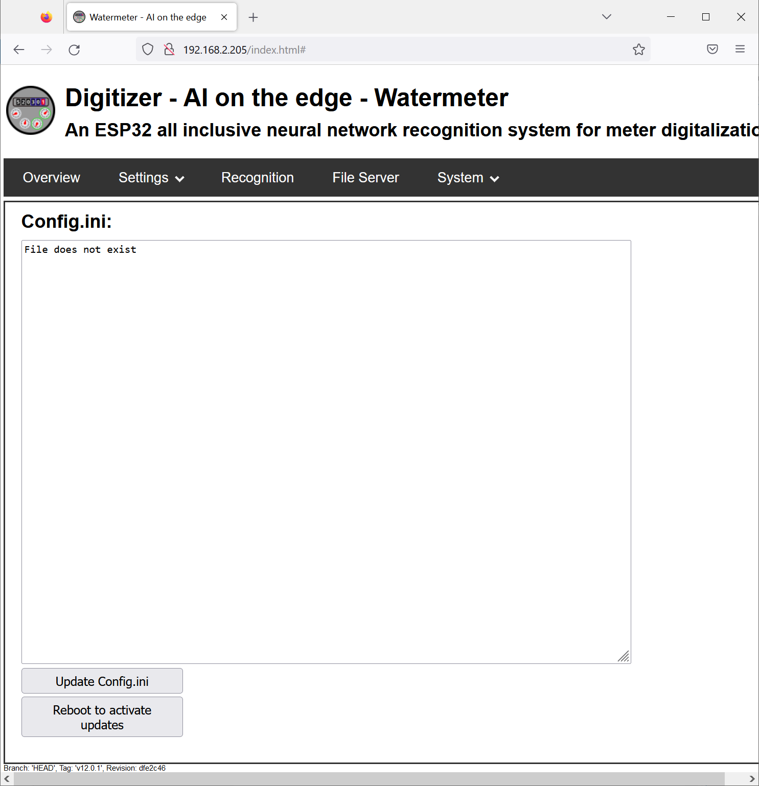 config lost, config.ini empty · Issue #1500 · jomjol/AI-on-the-edge-device · GitHub