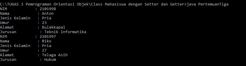 GitHub - fredikasanjaya/TUGAS-3-Pemrograman-Orientasi-Objek_Fredika-Sanjaya_312110078_TI.21.C2