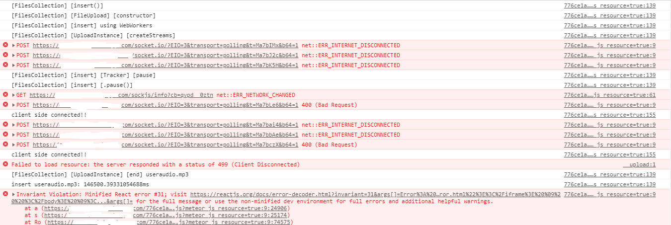 [crash] during upload on closing connexion · Issue #675 · veliovgroup/Meteor-Files · GitHub