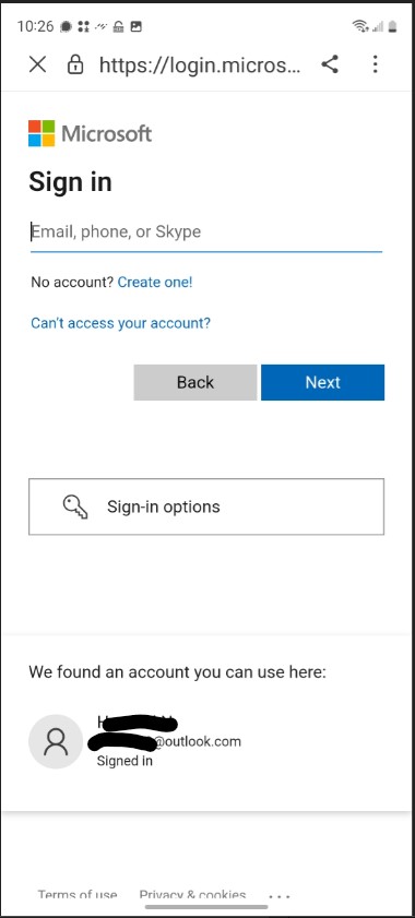 Onedrive credentials automatically saved/Continuous sign in · Issue ...