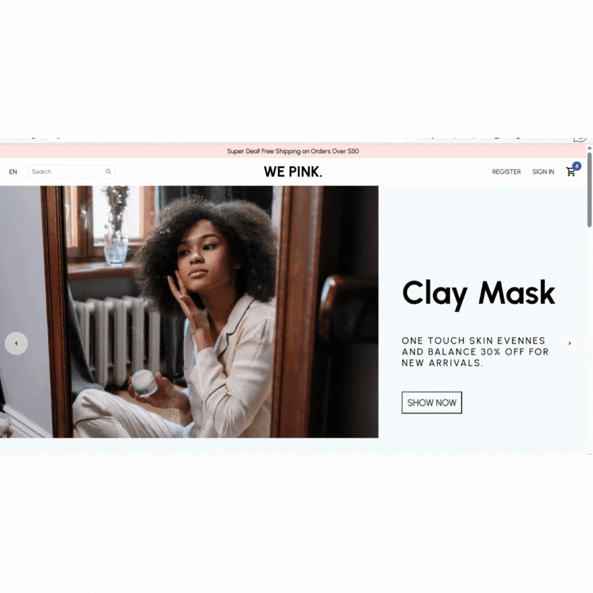 GitHub - NataliaSilva10/wepink-shop: React E-Commerce shop front-end