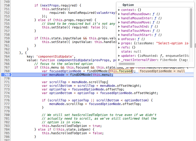 Cannot Read Property Offsettop Of Null While Opening Options Menu · Issue 2533 · Jedwatson