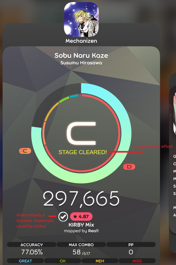 Give players more recognition for passing a map/Implement a "Stage ...