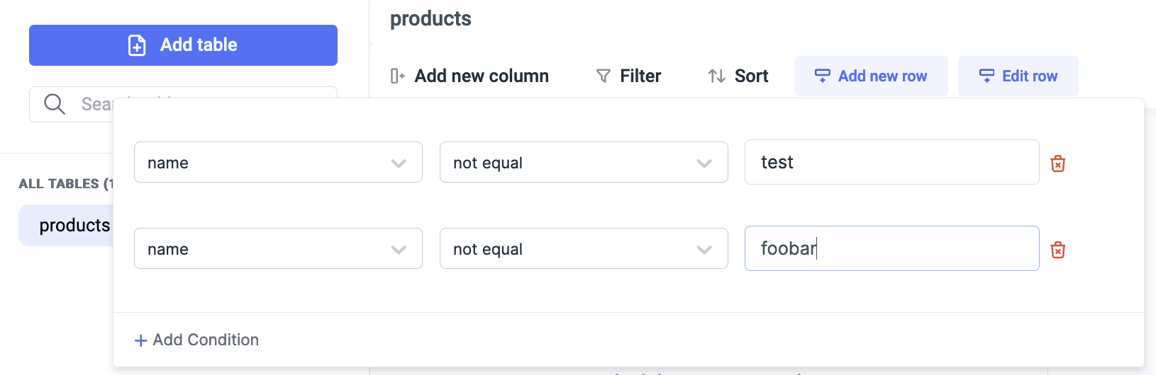 Unable To Add Filters Using The Same Column For Tooljet Database Queries · Issue 5754 · Tooljet