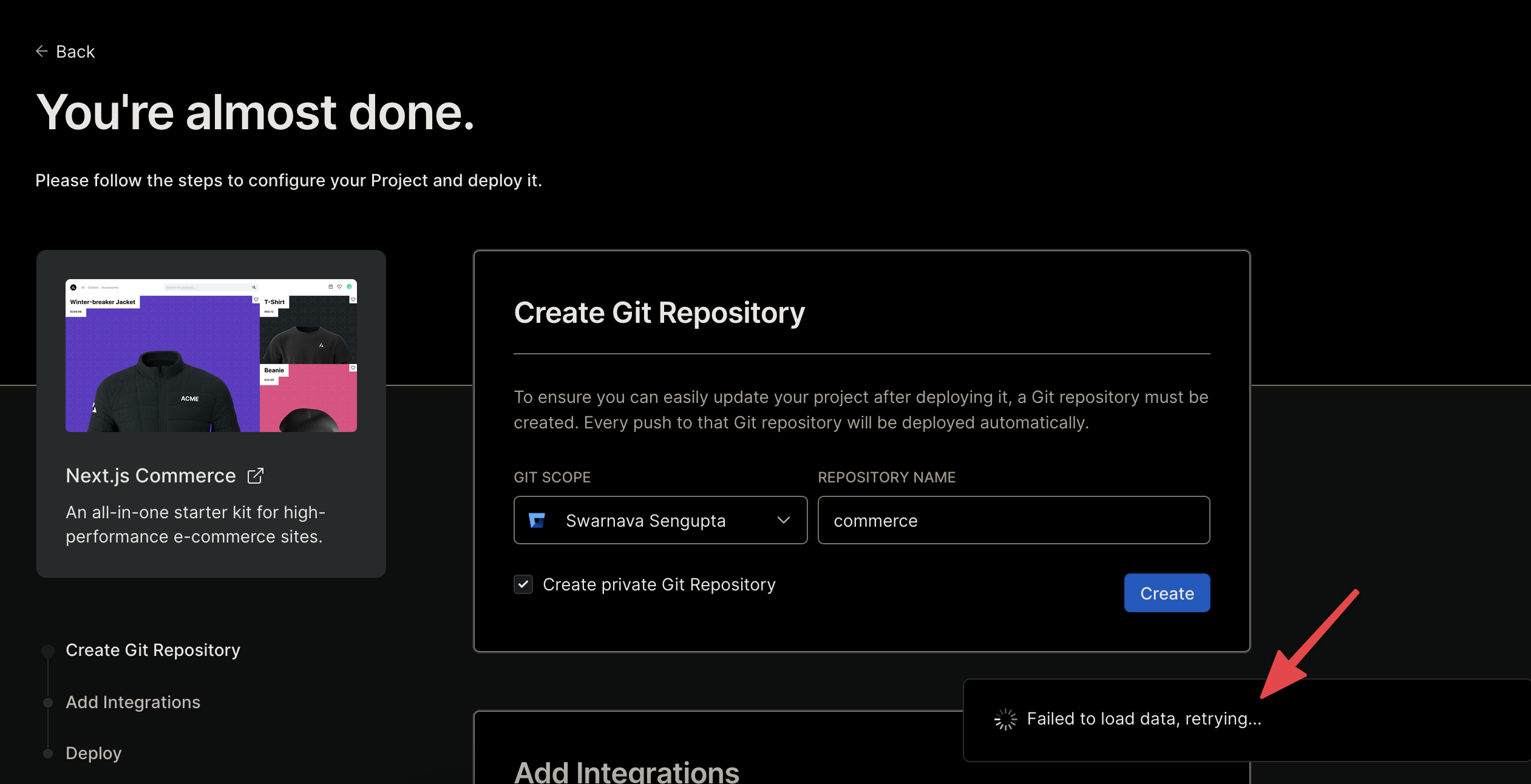 Next.js commerce project setup is broken · Issue #35470 · vercel/next.js · GitHub