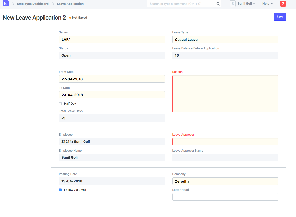 Leave application UI issue · Issue #13739 · frappe/erpnext · GitHub