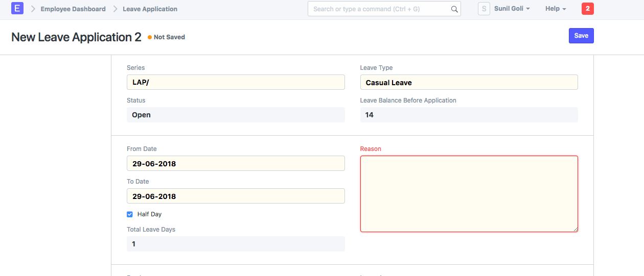 [Bug] Incorrect number of leaves in leave application · Issue #14794 ...