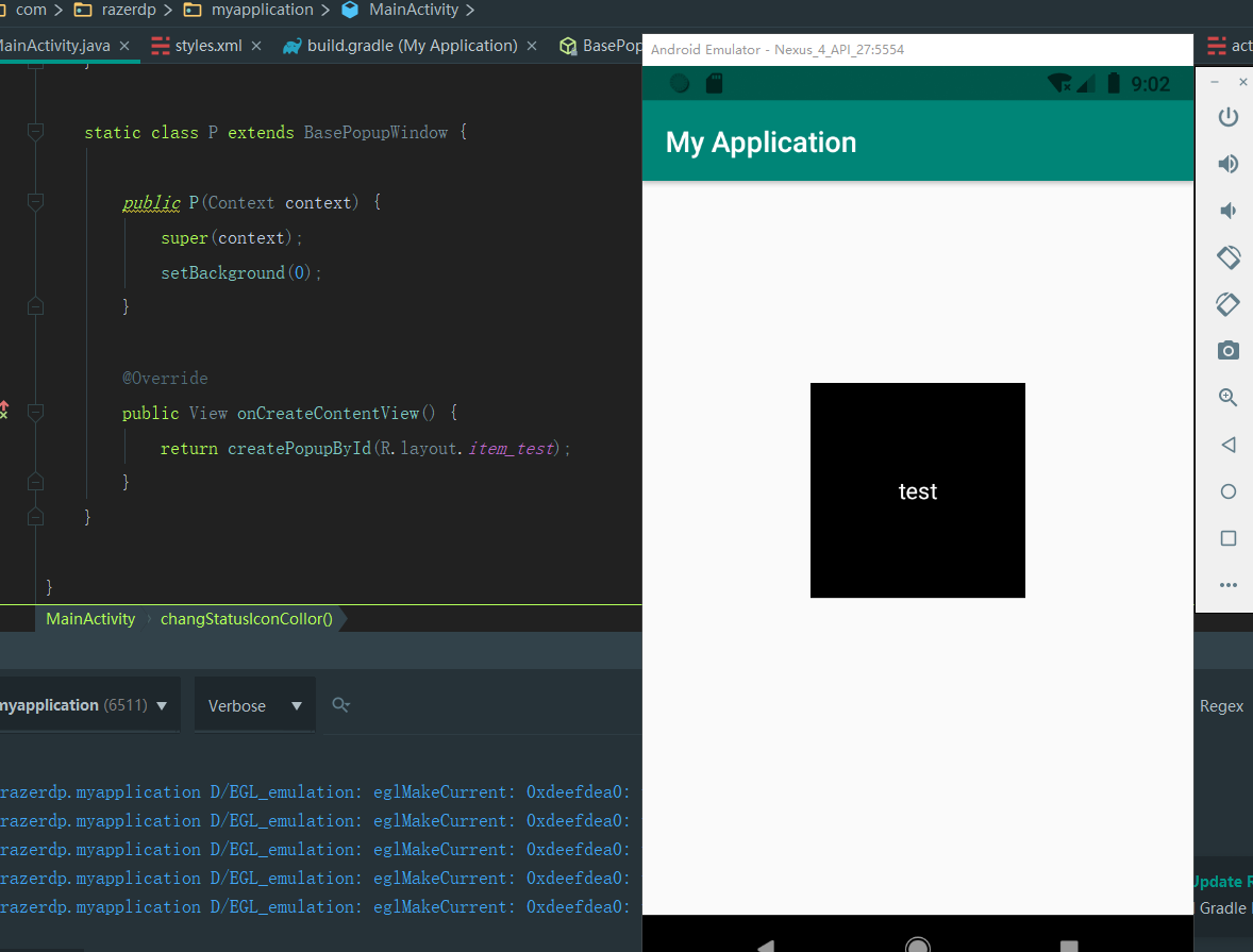 背景设置为0，显示popupwindow，状态栏的图标全变白 · Issue #266 · razerdp/BasePopup · GitHub