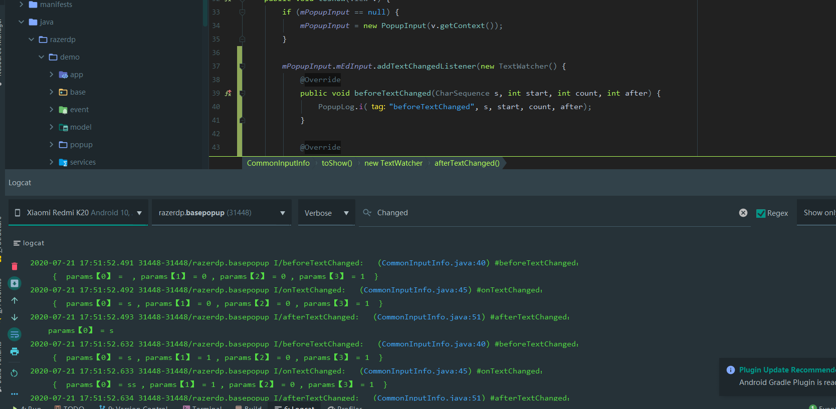 在popupwindow中给EditText添加监听事件报错 · Issue #320 · razerdp/BasePopup · GitHub