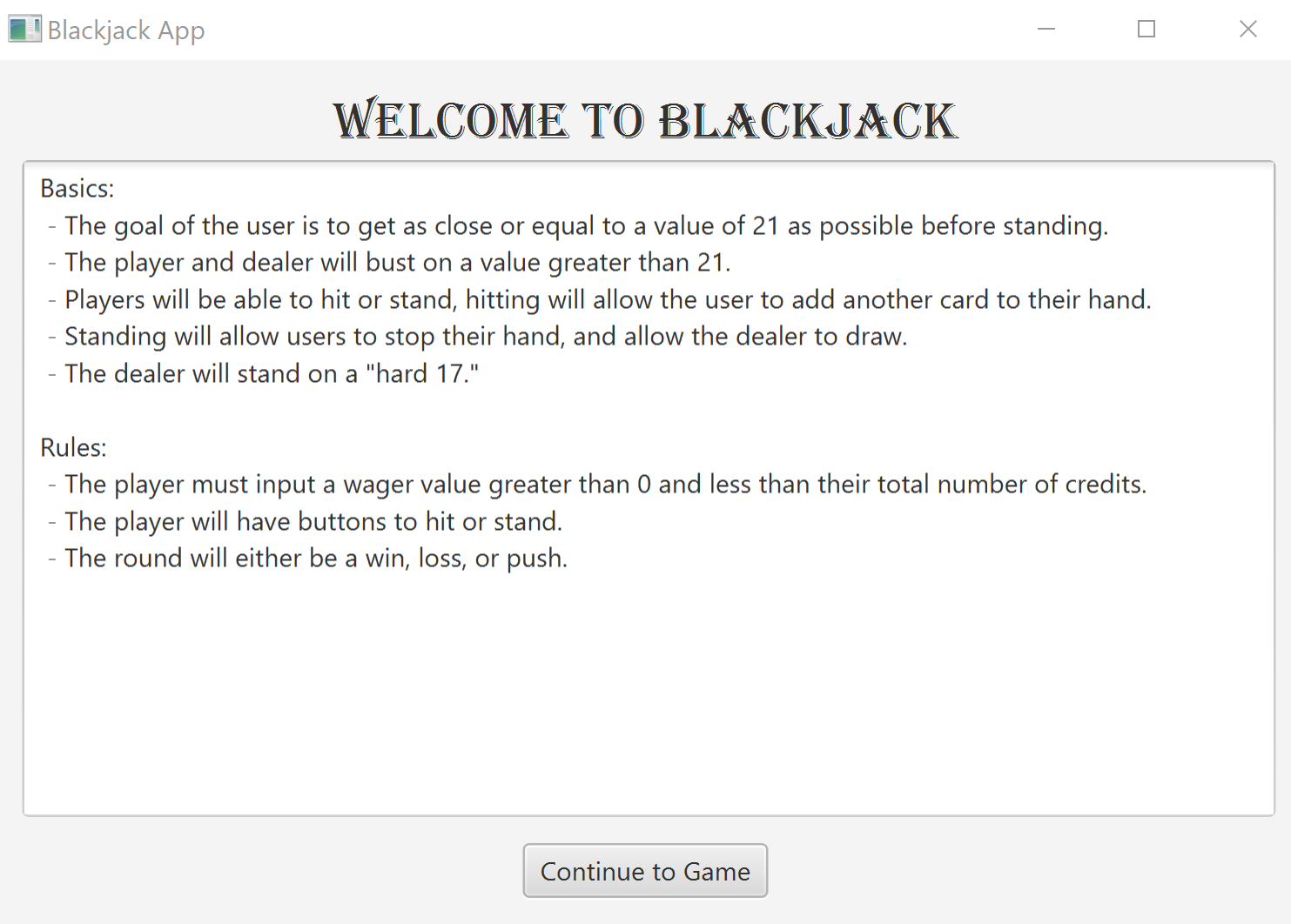 Github Jsiebor1 Blackjack