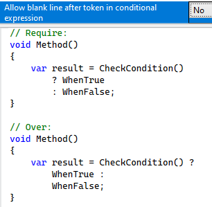 Enhance newline formatting option for placement of ? and : in multiline conditional expression ...